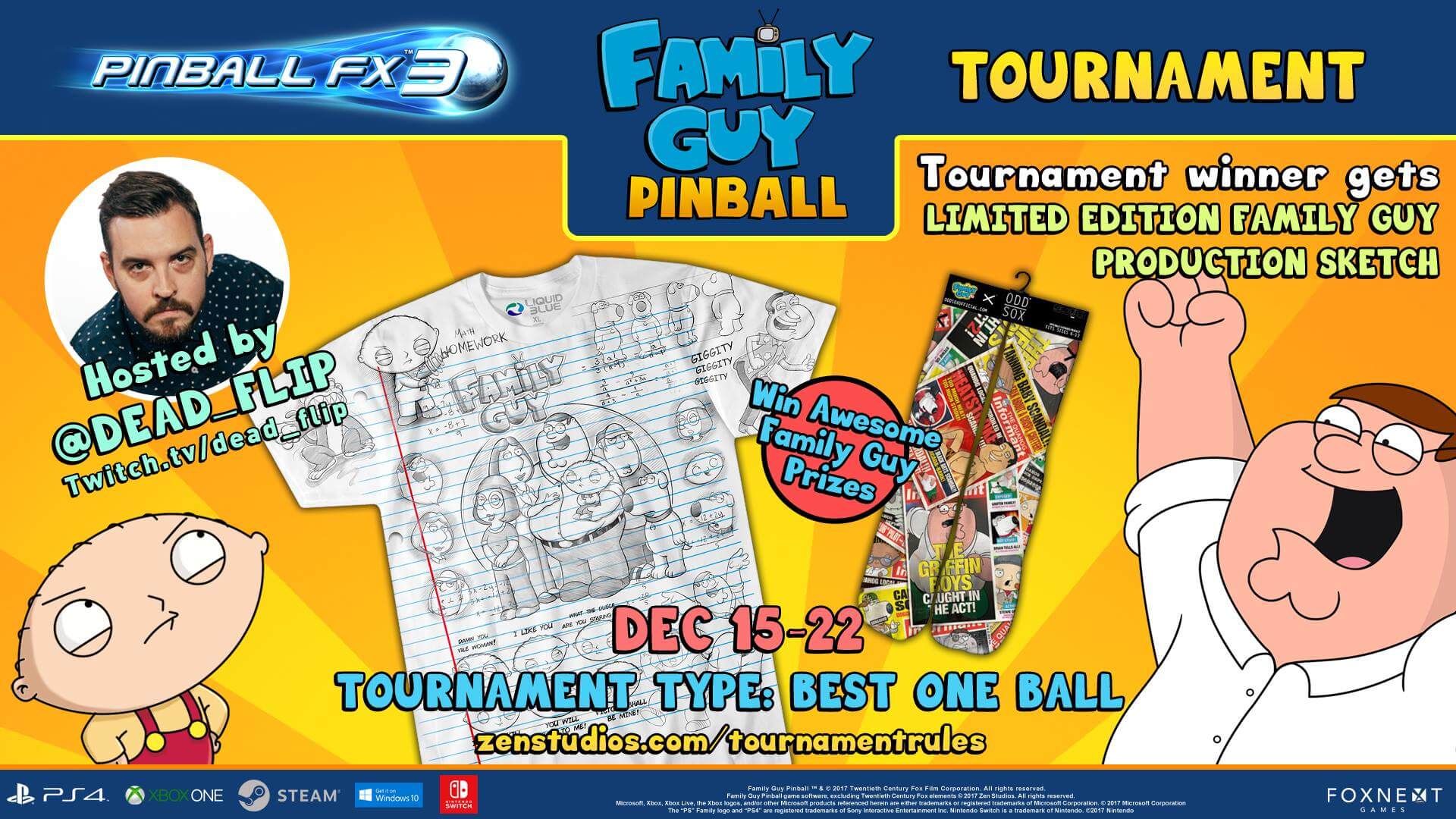 Lucky There’s a Family Guy… Pinball Tournament! Live Now in Pinball FX3 ... Lucky There’s a Family Guy… Pinball Tournament! Live Now in Pinball FX3 ...