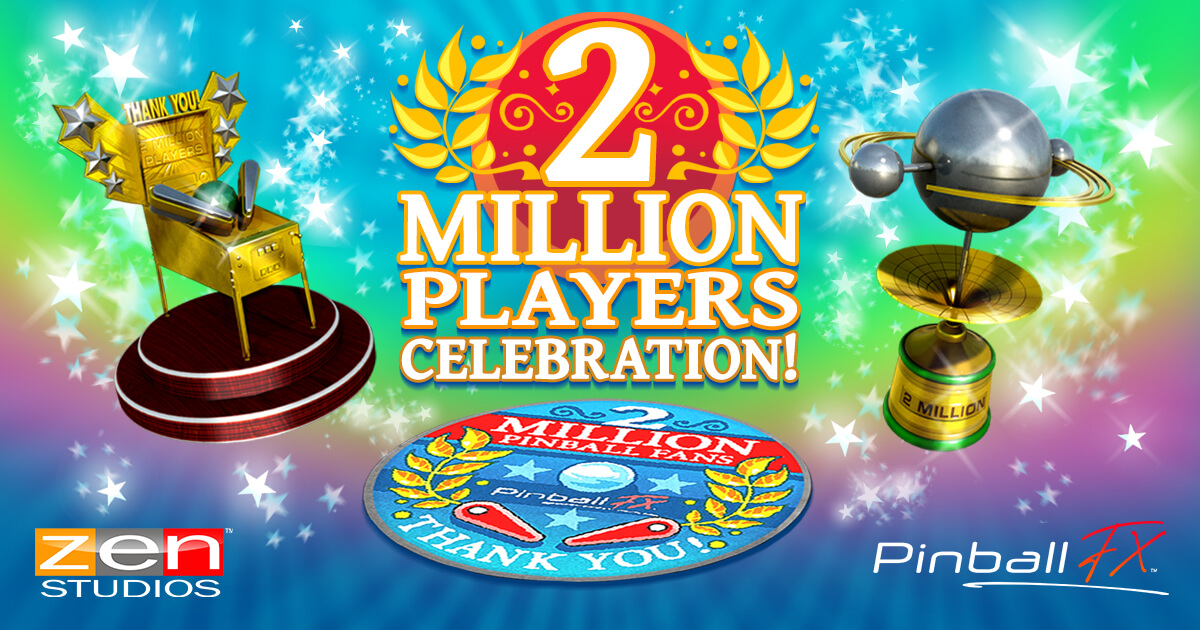 Zen Studios 2 Million Players with Rewards and Events